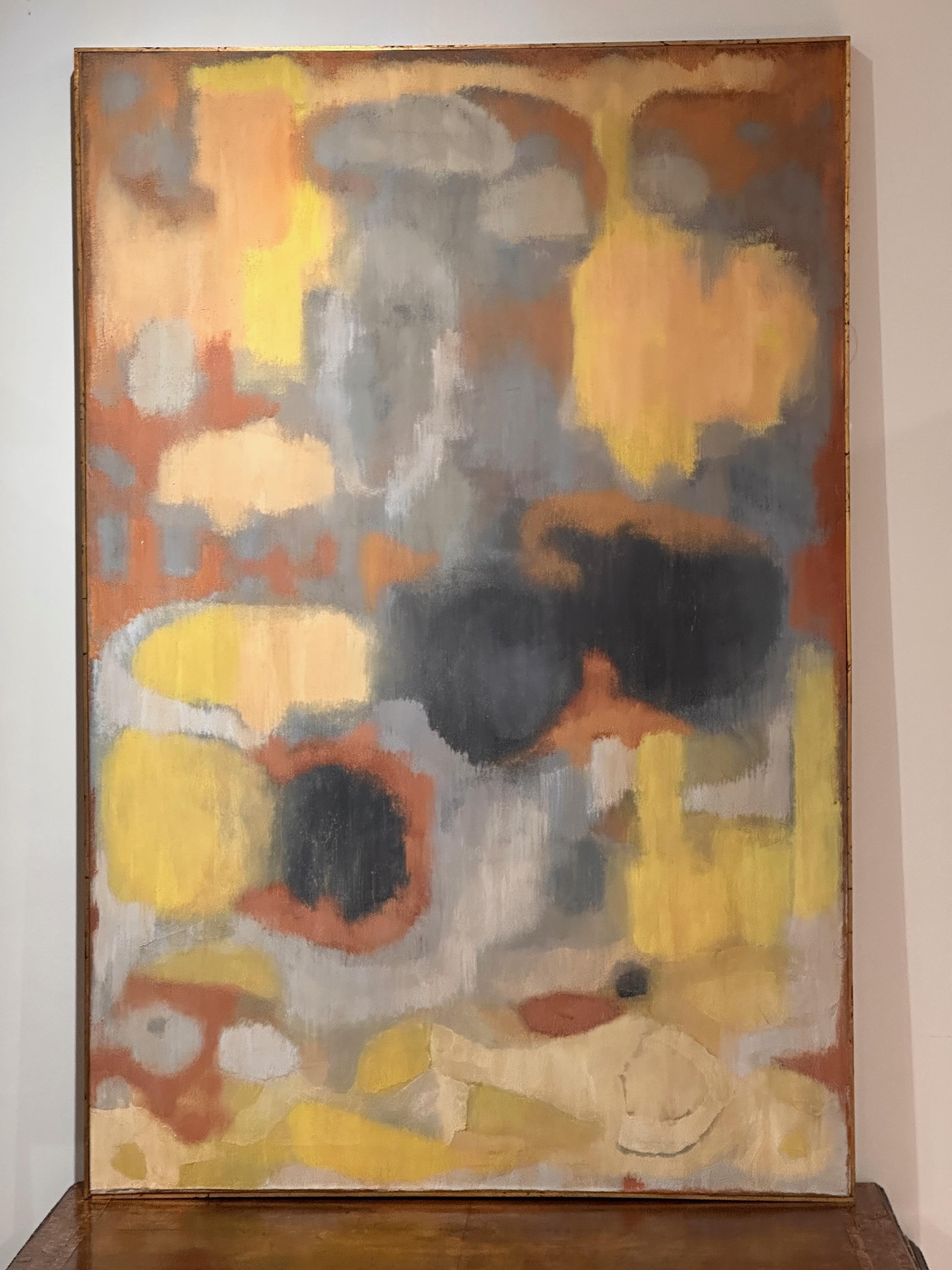 Abstract Painting in Giltwood Frame by David Bell at 1stDibs