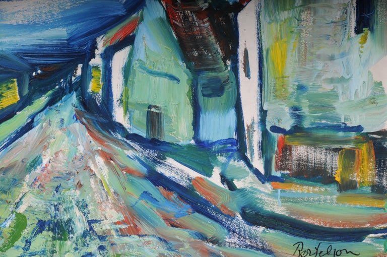 Abstract Painting Signed Bertelson For Sale at 1stDibs