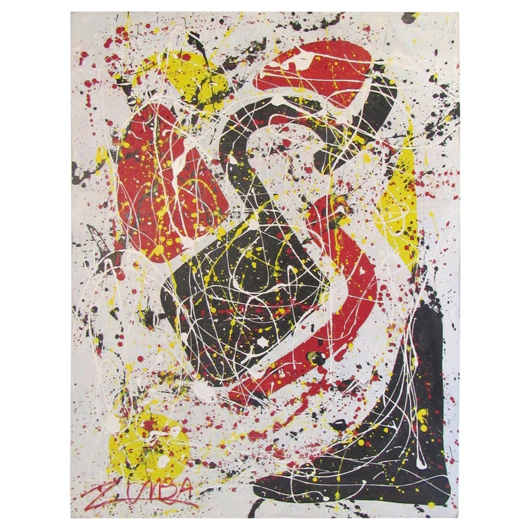 Abstract Painting Signed by Artist For Sale at 1stDibs