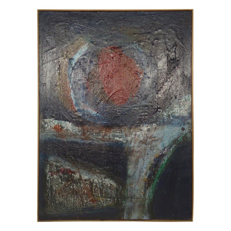 Abstract Painting Signed For Sale at 1stDibs