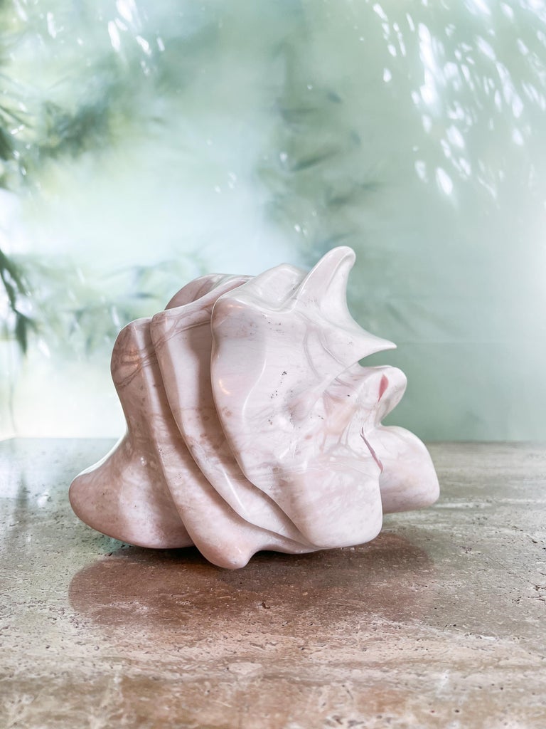 Abstract Pink Alabaster Sculpture For Sale at 1stDibs
