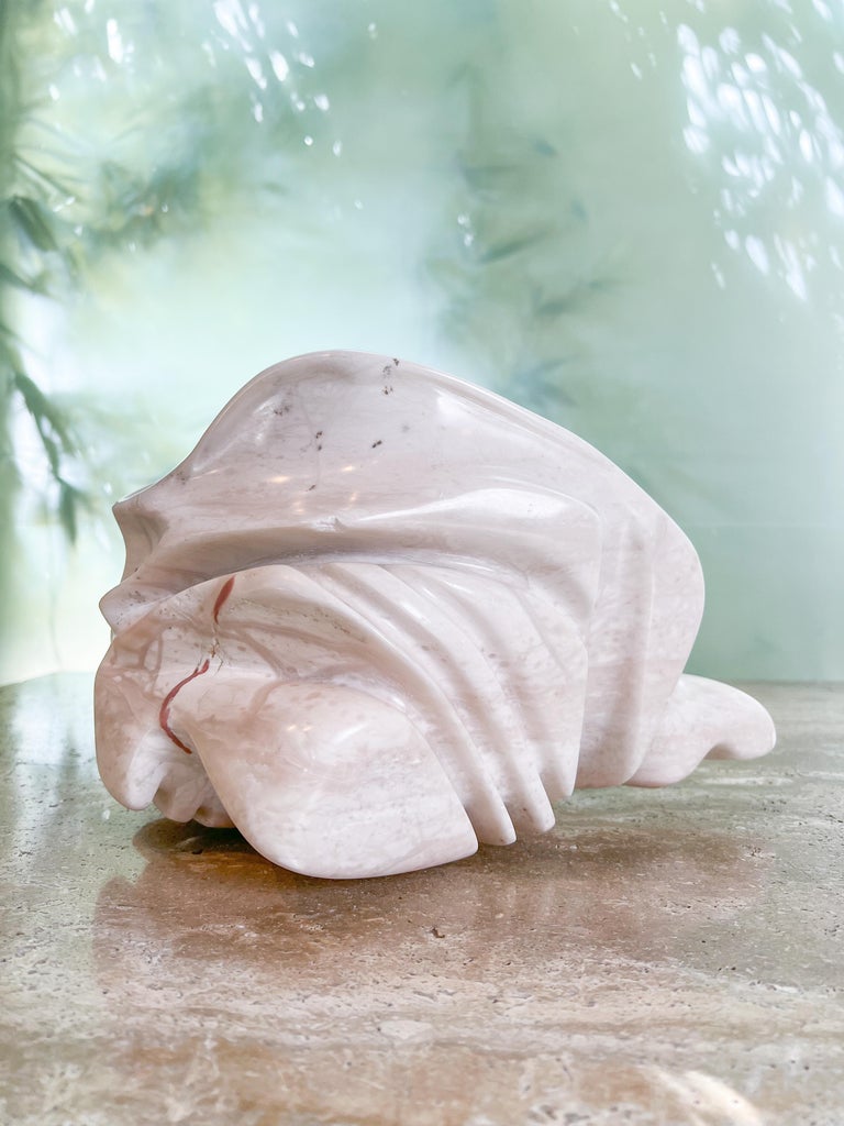 Abstract Pink Alabaster Sculpture For Sale at 1stDibs