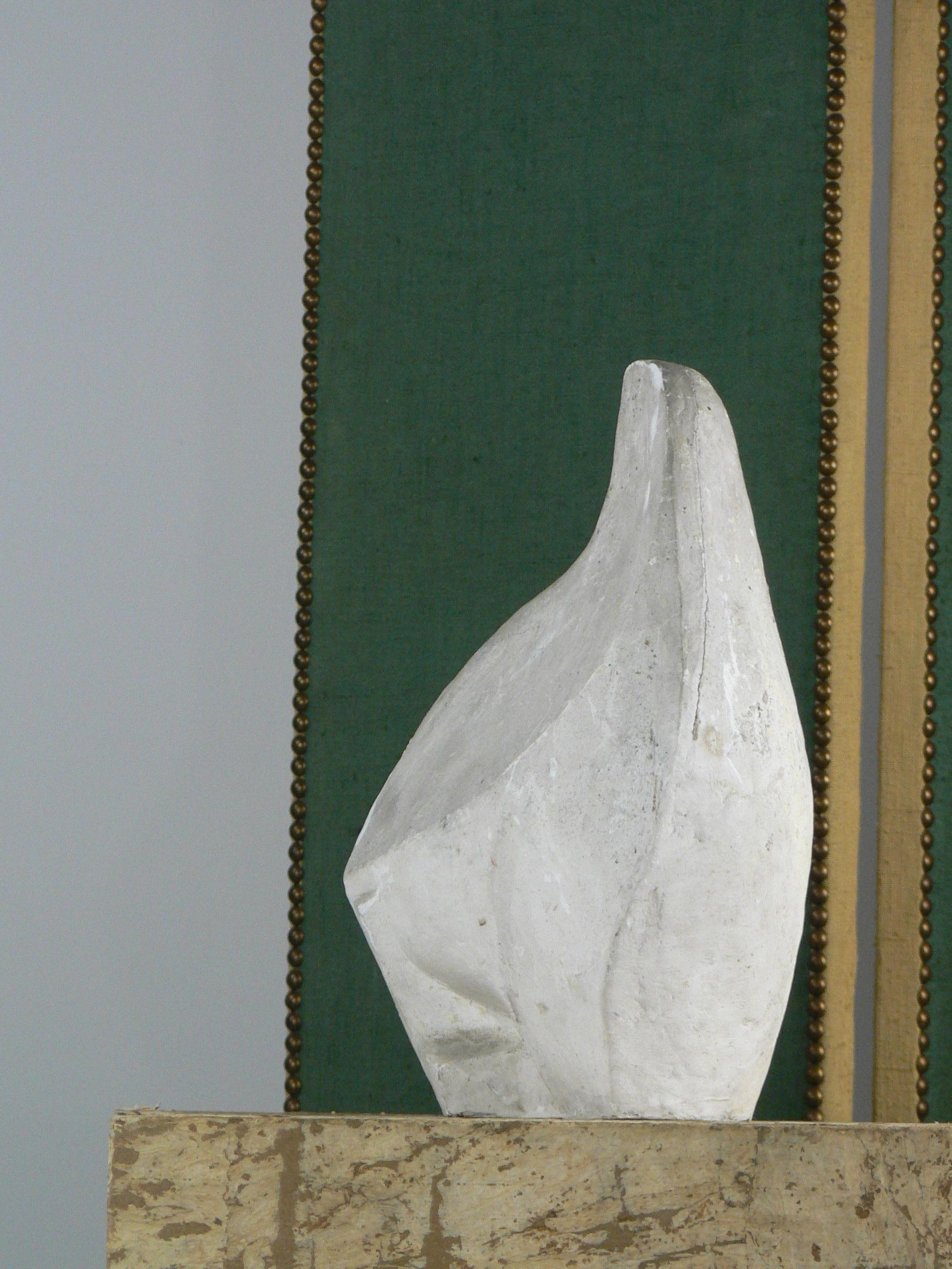 Abstract plaster sculpture from the 1950s with a French origin. For ...