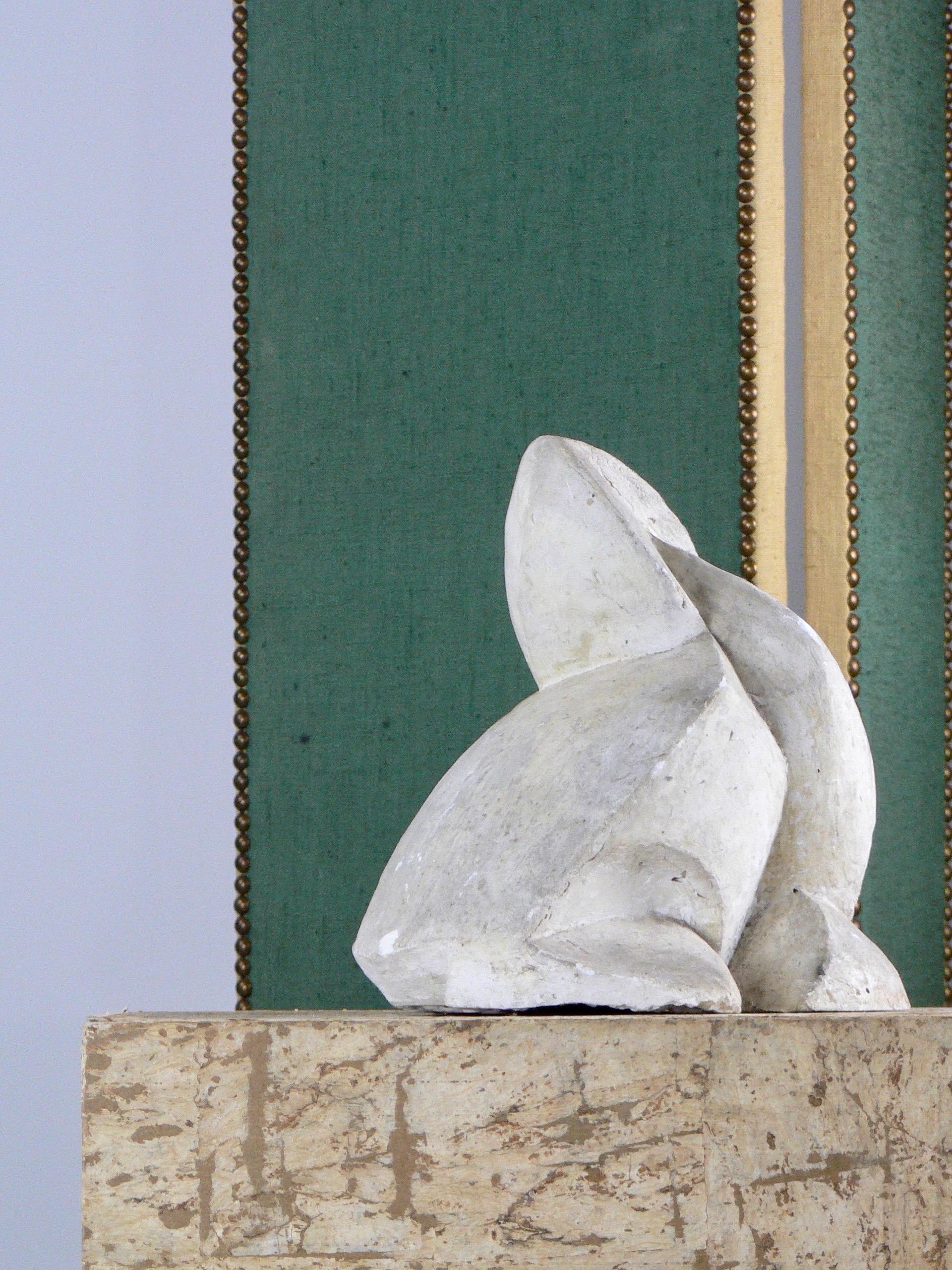 Abstract plaster sculpture from the 1950s with a French origin. For ...