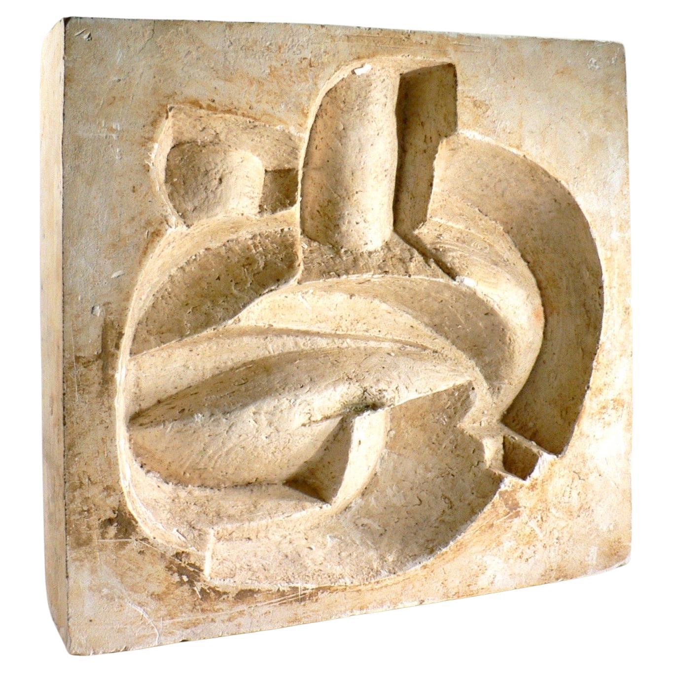 Abstract plaster sculpture from the 1950s with a French origin. at 1stDibs