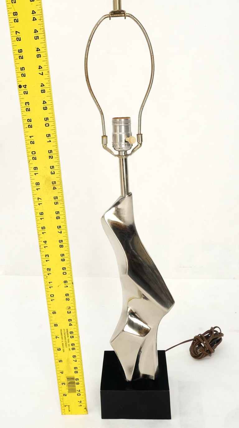 Abstract Polished Metal Chrome Table Lamp in Style of Picasso For Sale ...
