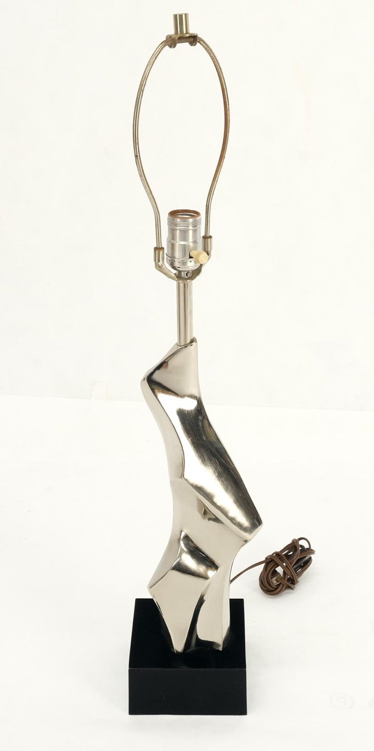 Abstract Polished Metal Chrome Table Lamp in Style of Picasso For Sale ...