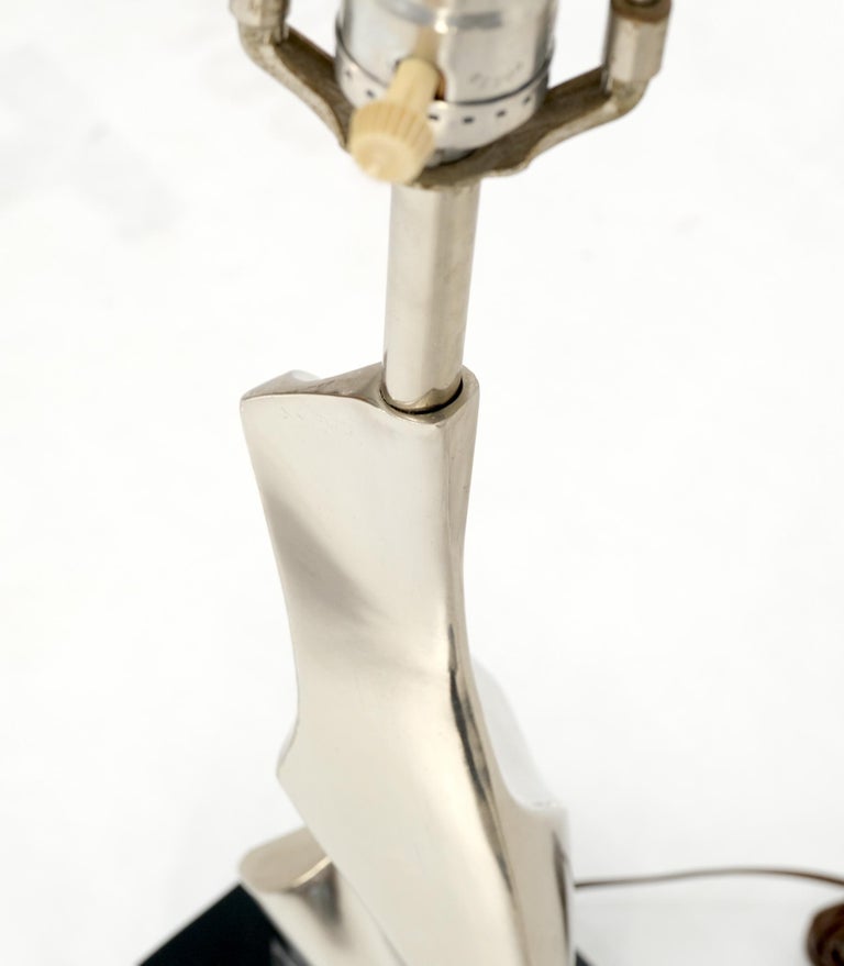 Abstract Polished Metal Chrome Table Lamp in Style of Picasso For Sale ...