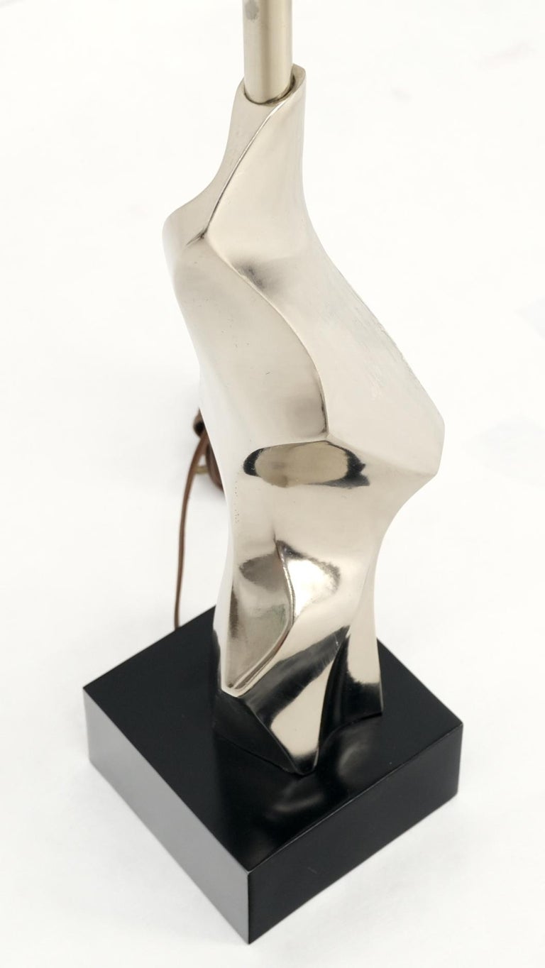 Abstract Polished Metal Chrome Table Lamp in Style of Picasso For Sale ...