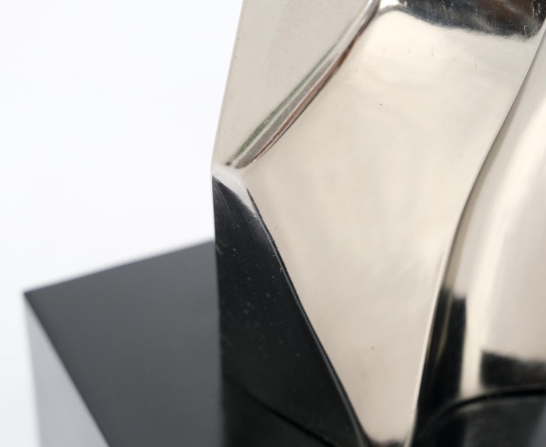 Abstract Polished Metal Chrome Table Lamp in Style of Picasso For Sale ...