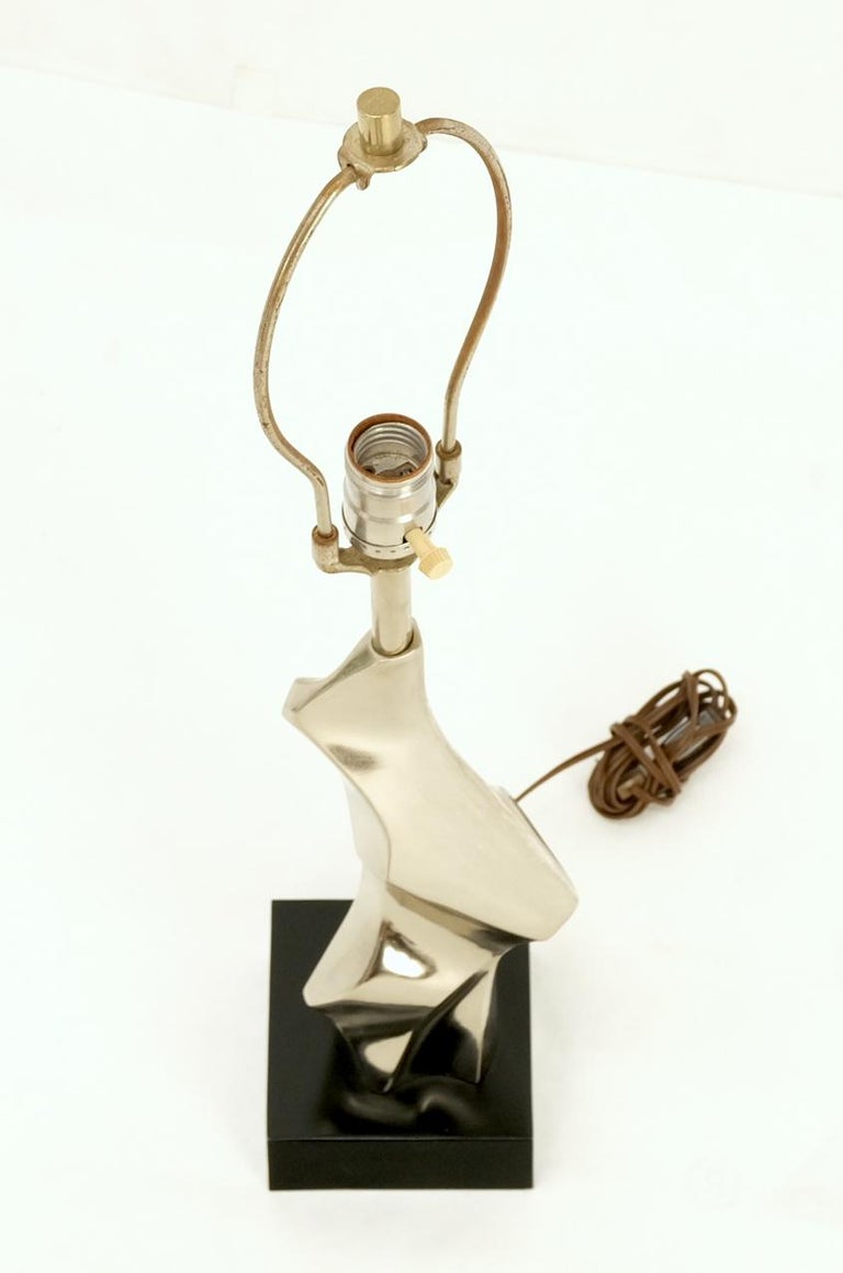 Abstract Polished Metal Chrome Table Lamp in Style of Picasso For Sale ...