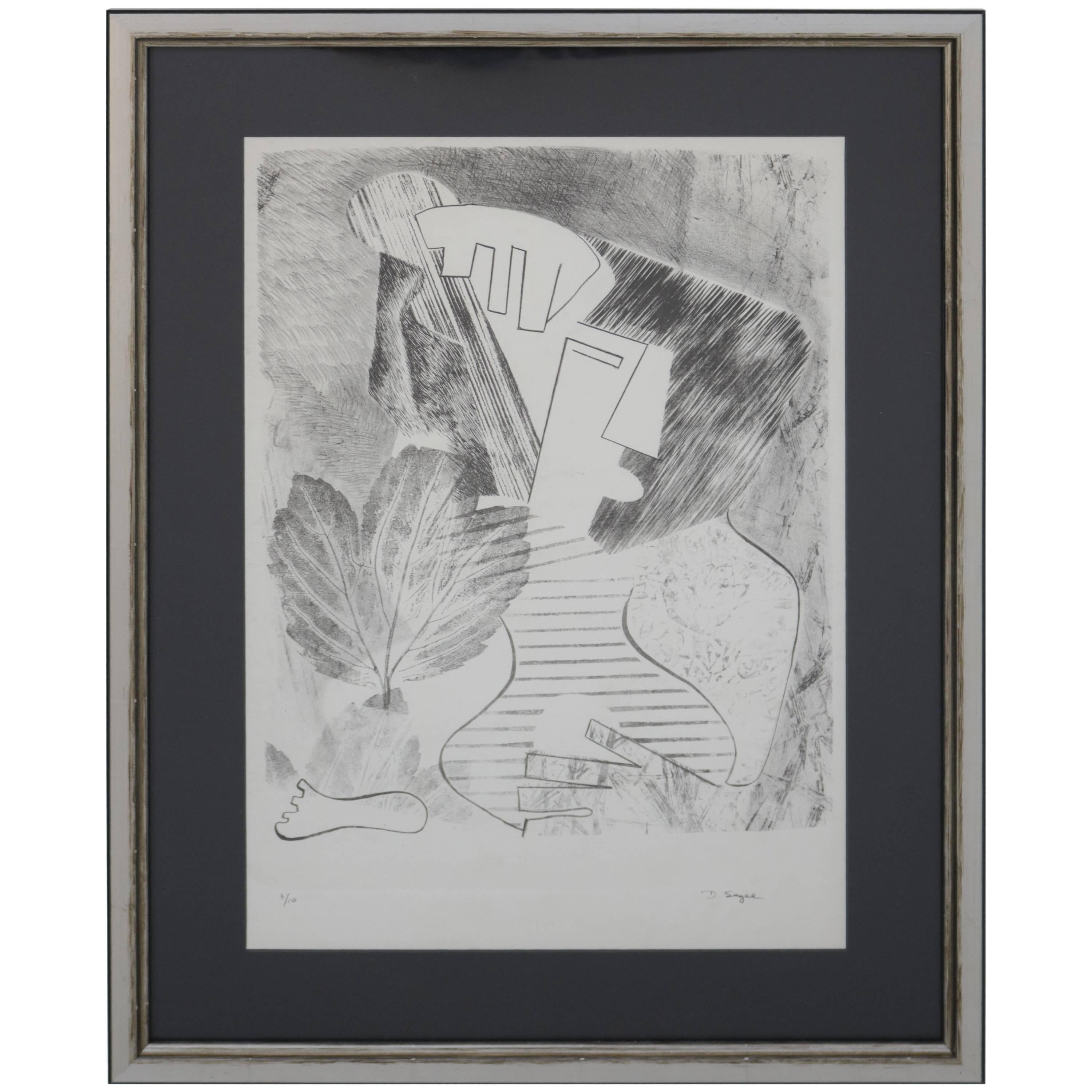 Modernist Abstract Lithograph by Tetsuo Ochikubo, "Cosmic Journey" For ...