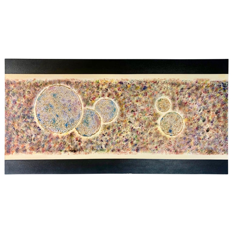 Abstract Rainbow Painting on Canvas For Sale at 1stDibs