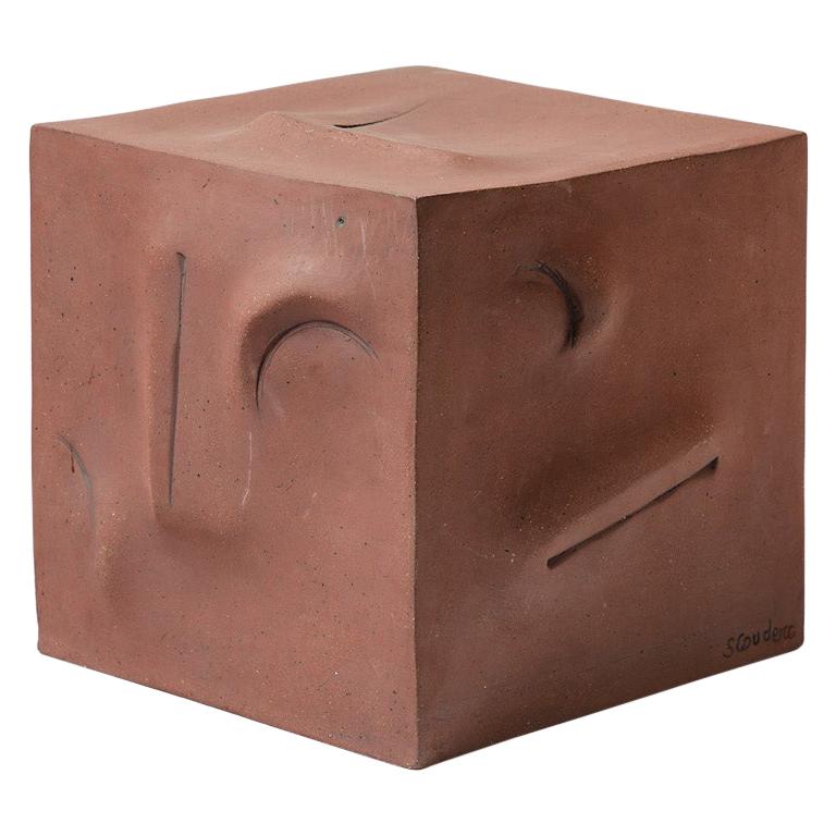 Abstract Red Ceramic Sculpture by Simone Couderc circa 1970 French Art ...