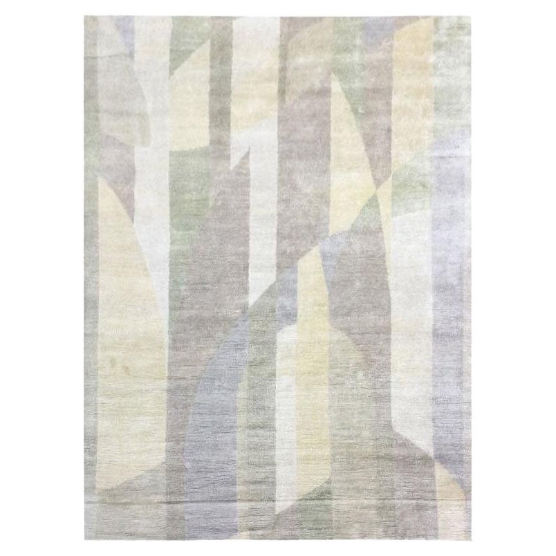 Abstract Rug, Silk and Cotton Design. For Sale at 1stDibs