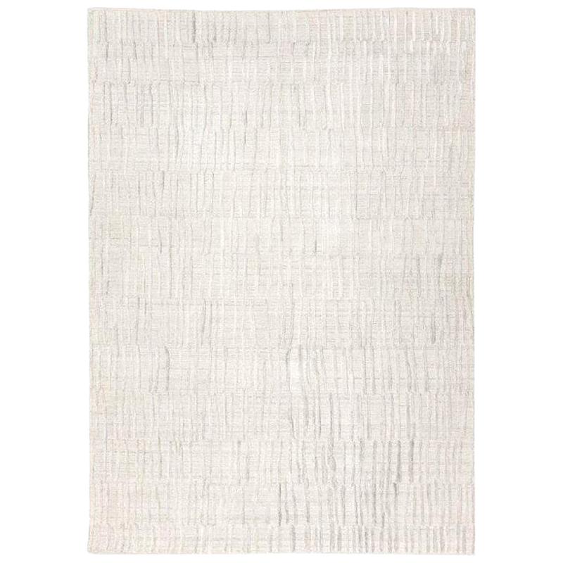 Abstract Rug, White and Gray Design at 1stDibs | white abstract rug