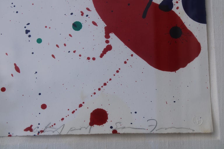 Abstract Sam Francis Artist Proof Lithograph For Sale at 1stDibs