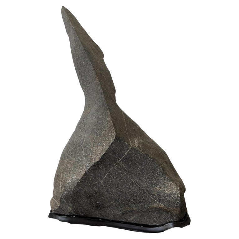 Abstract Scholar Rock Viewing Stone on Wood Stand For Sale at 1stDibs