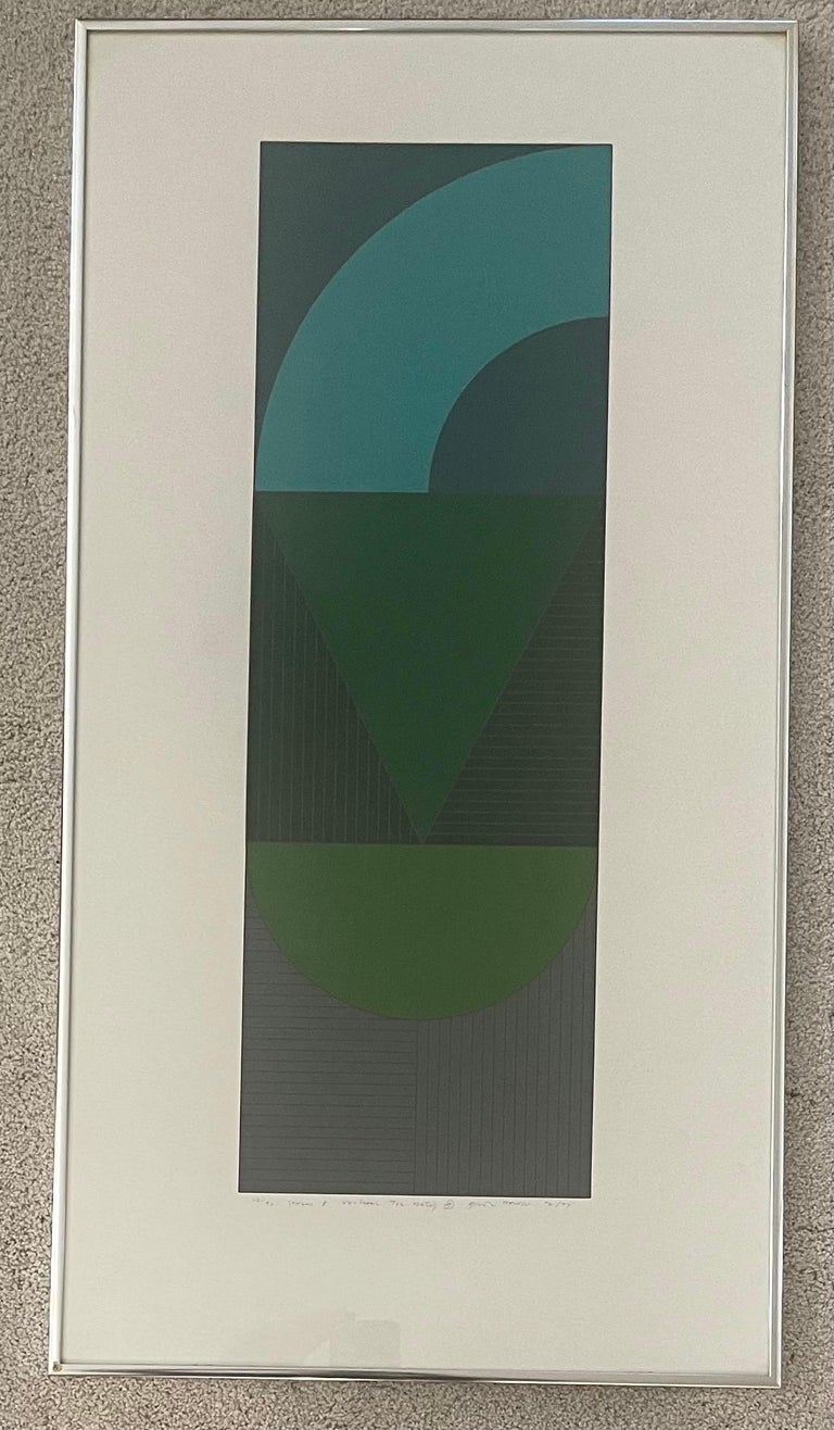 Abstract Screen Print Entitled "Series 8 Vertical Tri Motif (g)" by ...