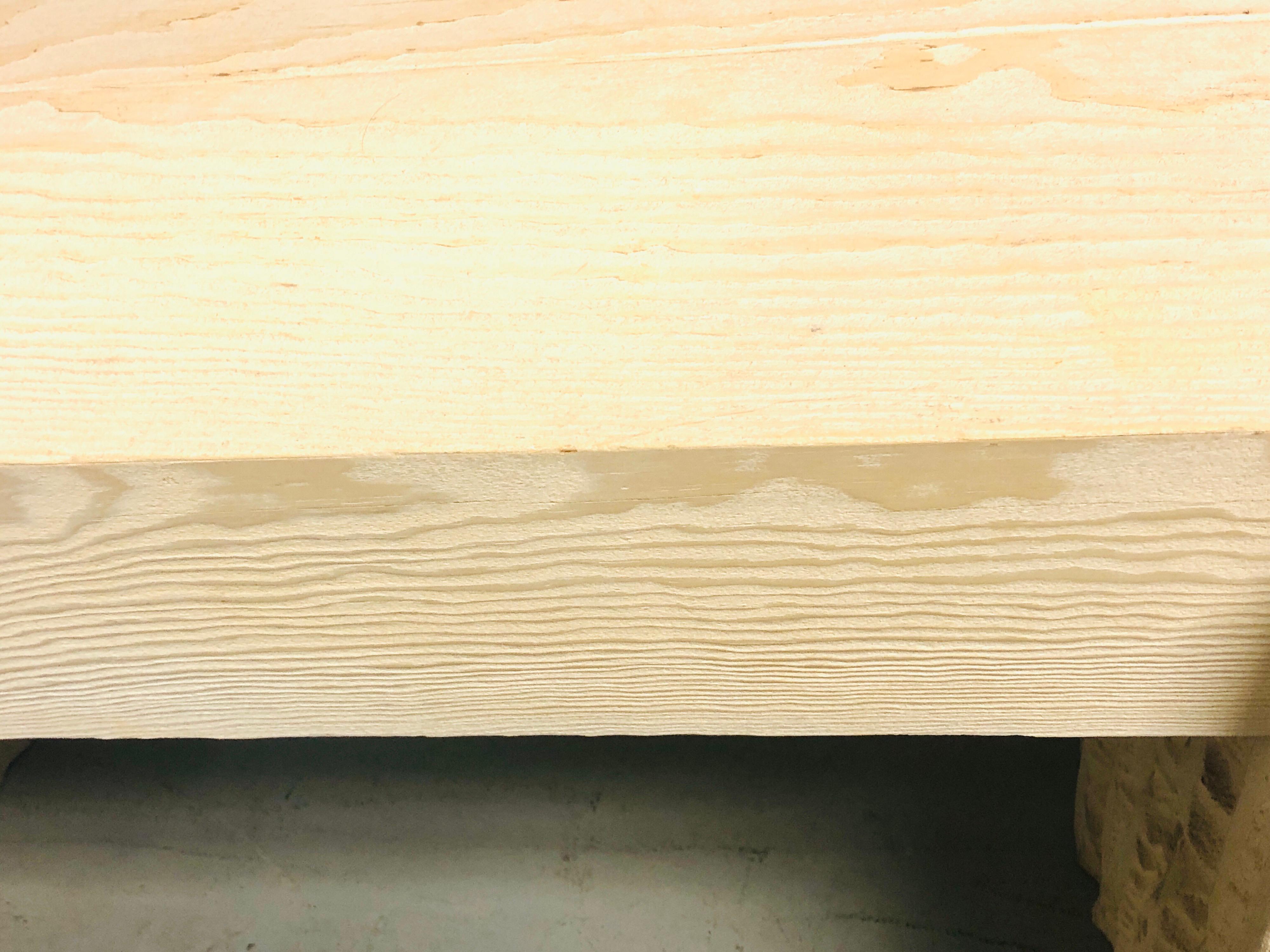 Abstract Sculptural Plaster and Wood Console Table, 1980s at 1stDibs ...
