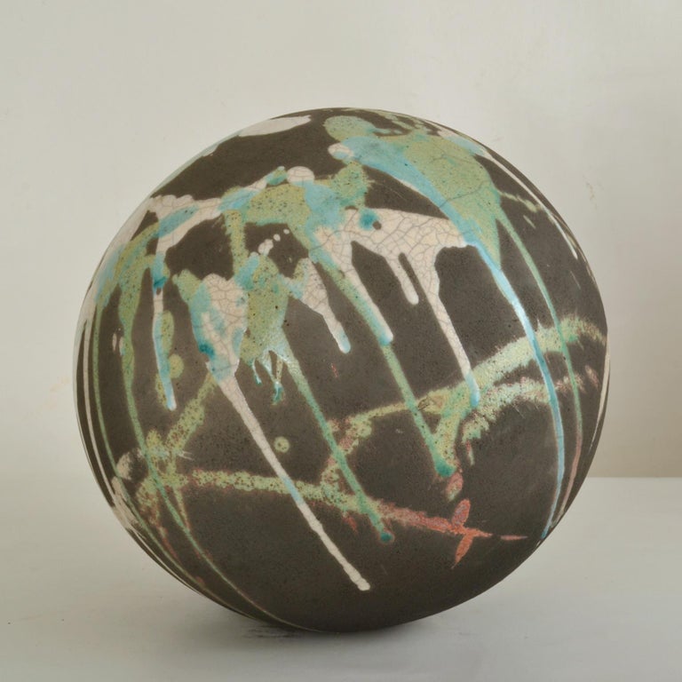 Abstract Spherical Ceramic Sculpture For Sale at 1stDibs