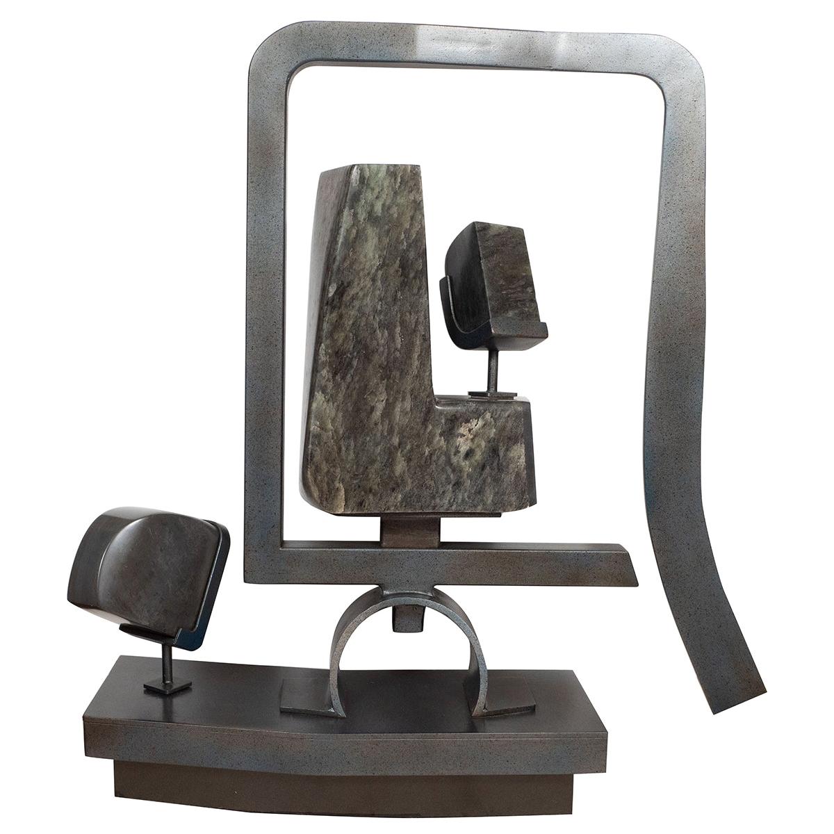 Monumental Articulated Stainless Steel Rod Sculpture For Sale at 1stDibs