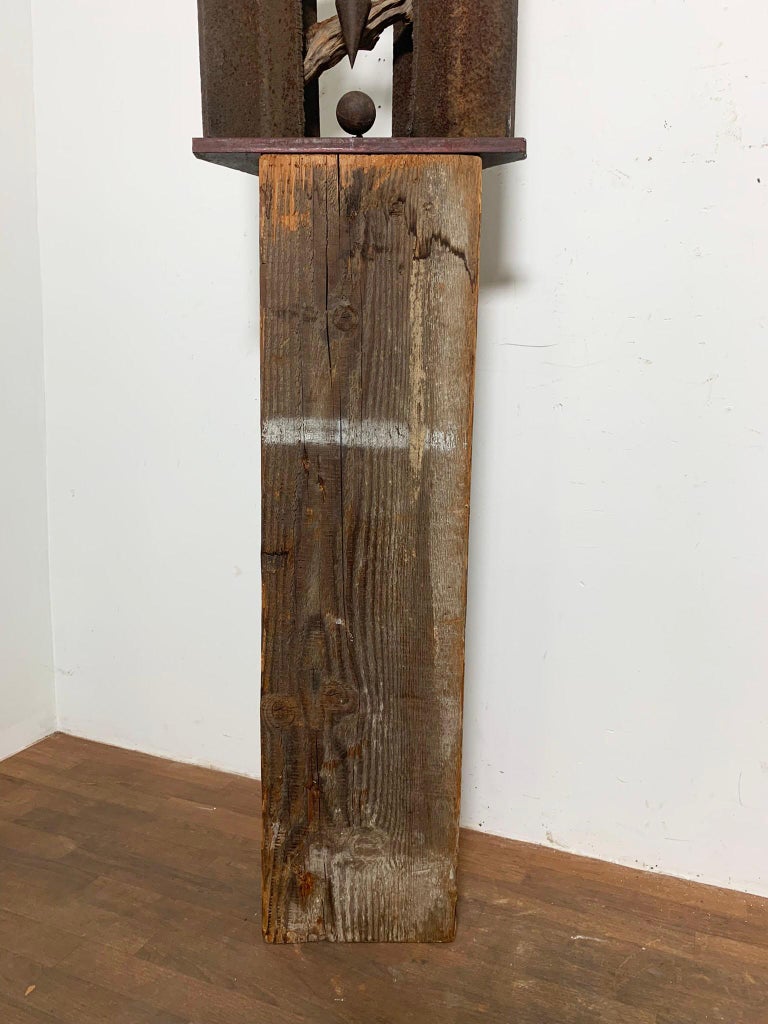 Abstract Steel Floor Sculpture by Mayer Spivack, Circa 1980s For Sale ...
