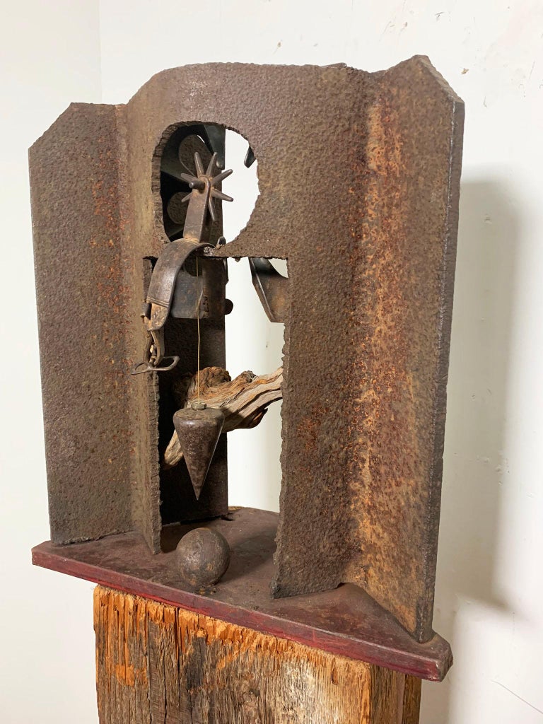 Abstract Steel Floor Sculpture by Mayer Spivack, Circa 1980s For Sale ...