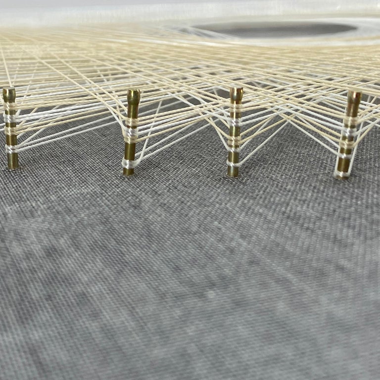 Abstract String Wall Art In Square Lucite Shadow Box at 1stDibs