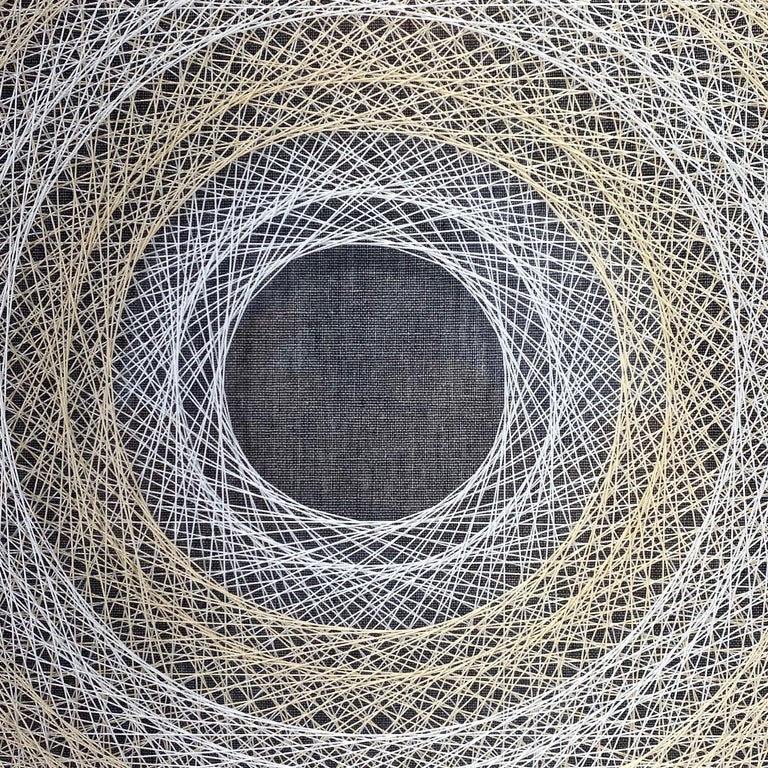 Abstract String Wall Art In Square Lucite Shadow Box at 1stDibs