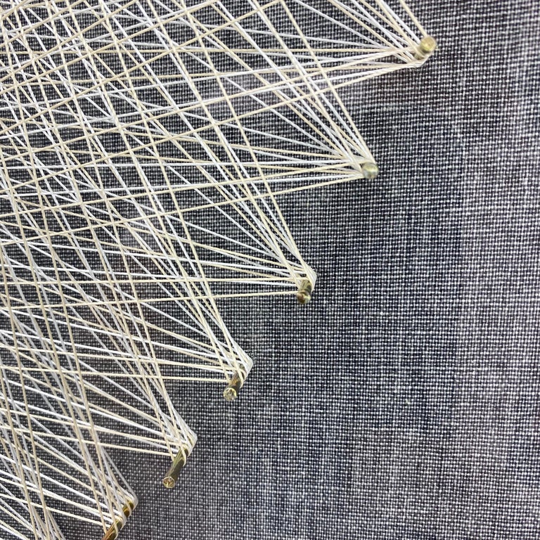 Abstract String Wall Art In Square Lucite Shadow Box at 1stDibs