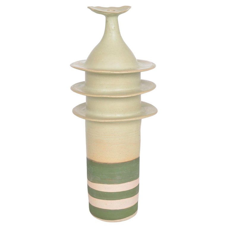 Abstract Studio Pottery Stoneware ‘Pagoda Pot’ by Alan Ashpool, England ...