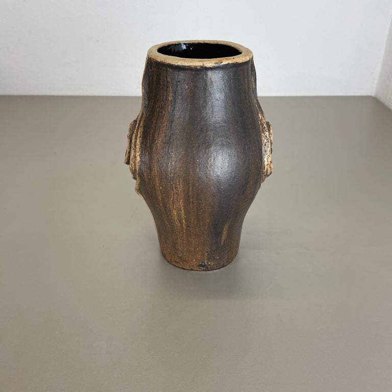 Abstract Studio Pottery Vase "Brutalist" Gerhard Liebenthron, Germany ...