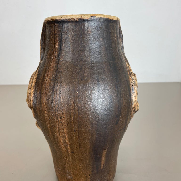 Abstract Studio Pottery Vase "Brutalist" Gerhard Liebenthron, Germany ...