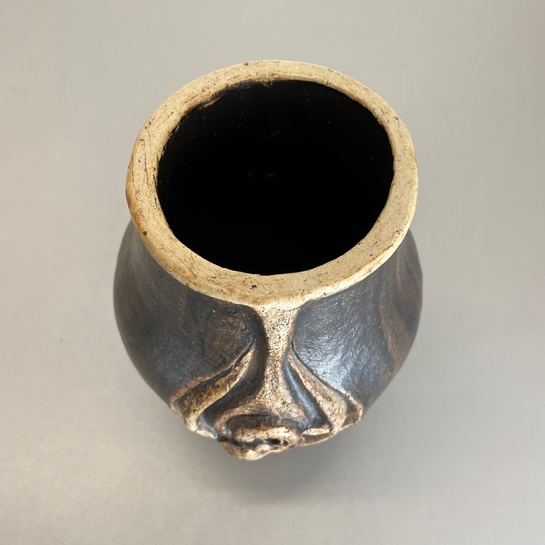 Abstract Studio Pottery Vase "Brutalist" Gerhard Liebenthron, Germany ...