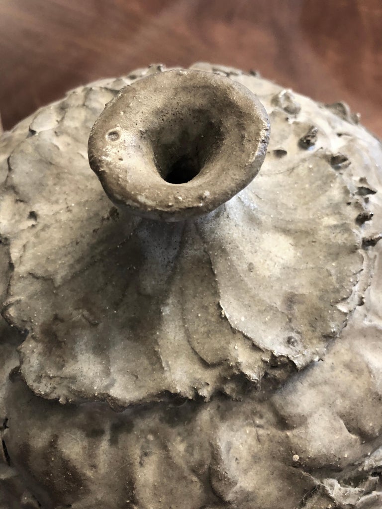 Abstract Textured Ceramic Pot For Sale at 1stDibs