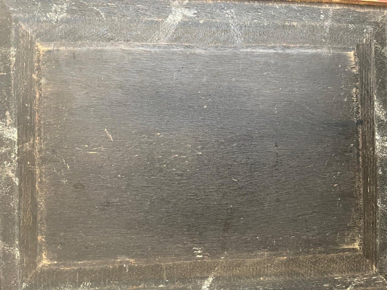 Abstract Vintage Oil Painting on Wood For Sale at 1stDibs