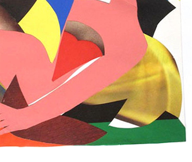 Abstract Watercolor and Paper Collage For Sale at 1stDibs