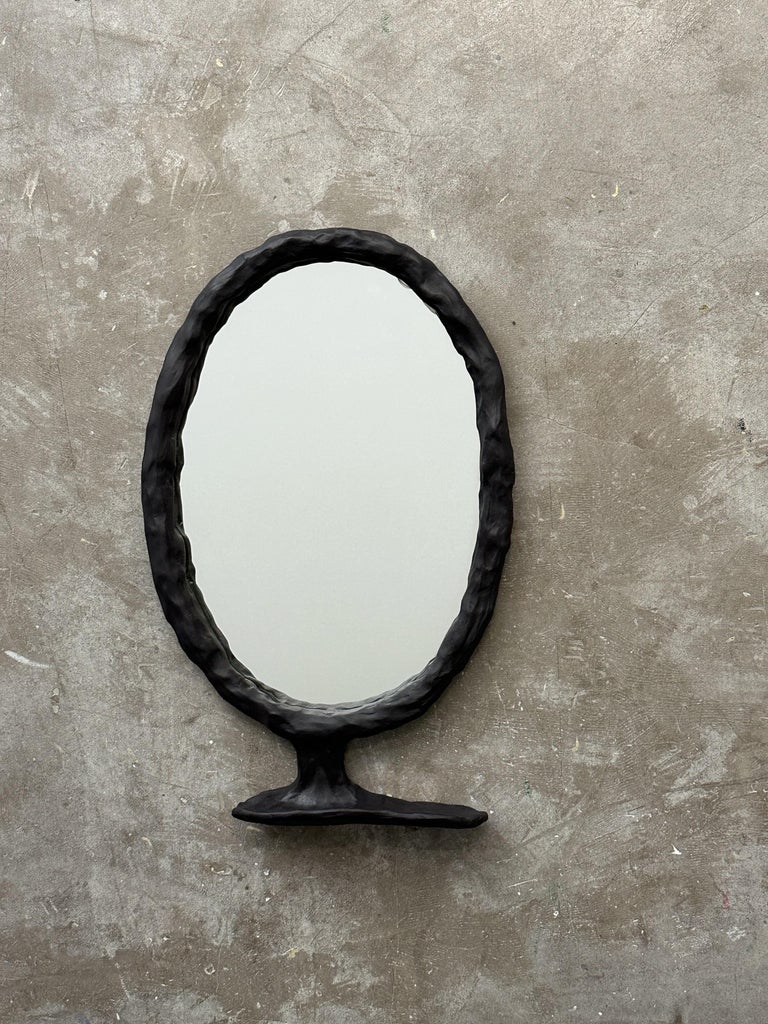 Abstract Wood Mirror by Atelier Monochrome For Sale at 1stDibs