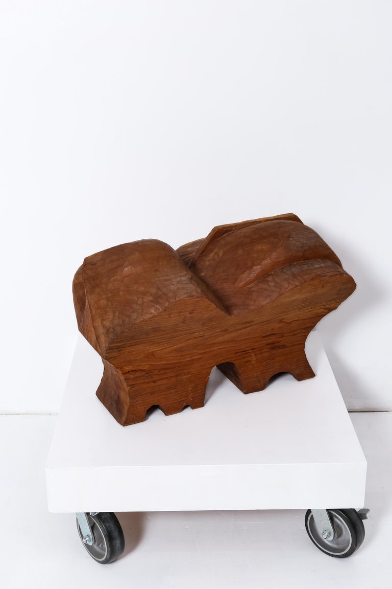 Abstract wood sculpture by Leroy Setziol For Sale at 1stDibs