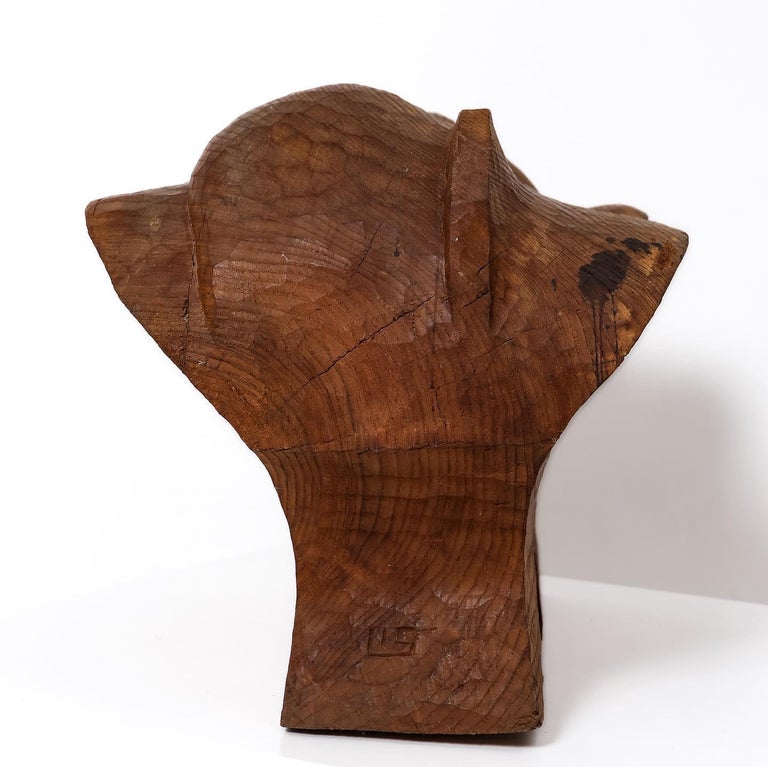 Abstract wood sculpture by Leroy Setziol For Sale at 1stDibs