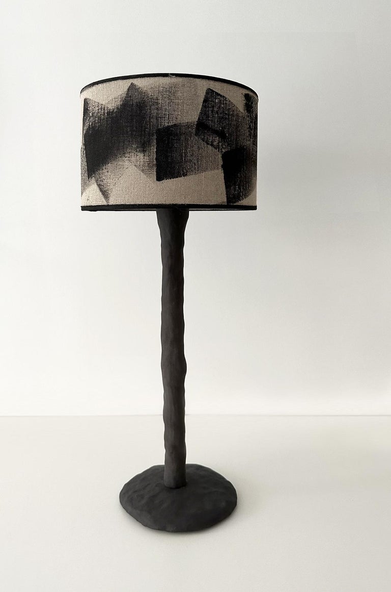Abstract Wood Table Lamp by Atelier Monochrome For Sale at 1stDibs
