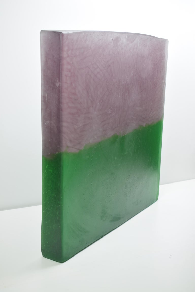 Abstracts Sculptures Monolith Murano Glass, Rotko Green-Amethyst For ...