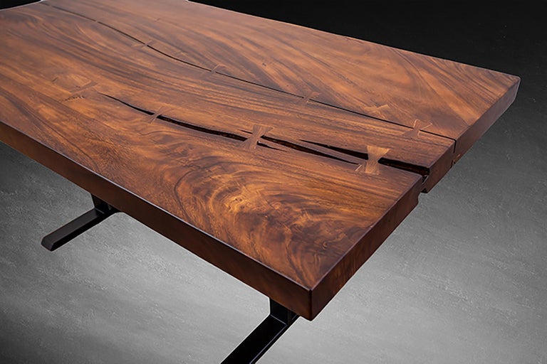Acacia Live Edge Limited Edition Slab Table/Desk in Smooth Milk ...
