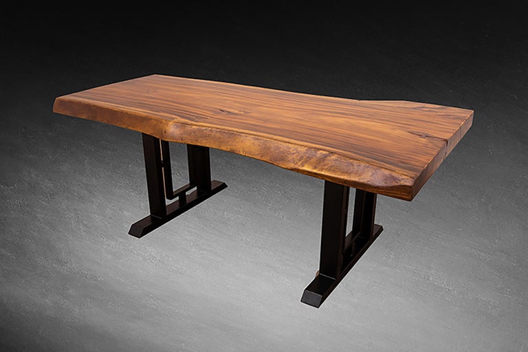 Acacia Live Edge Limited Edition Slab Table in Smooth Milk Chocolate ...