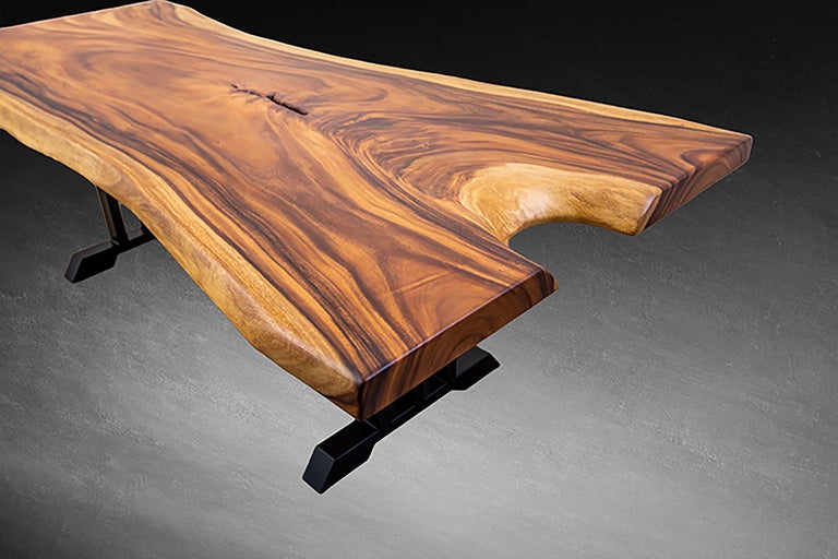Acacia Live Edge Limited Edition Slab Table in Smooth Natural Acacia ...