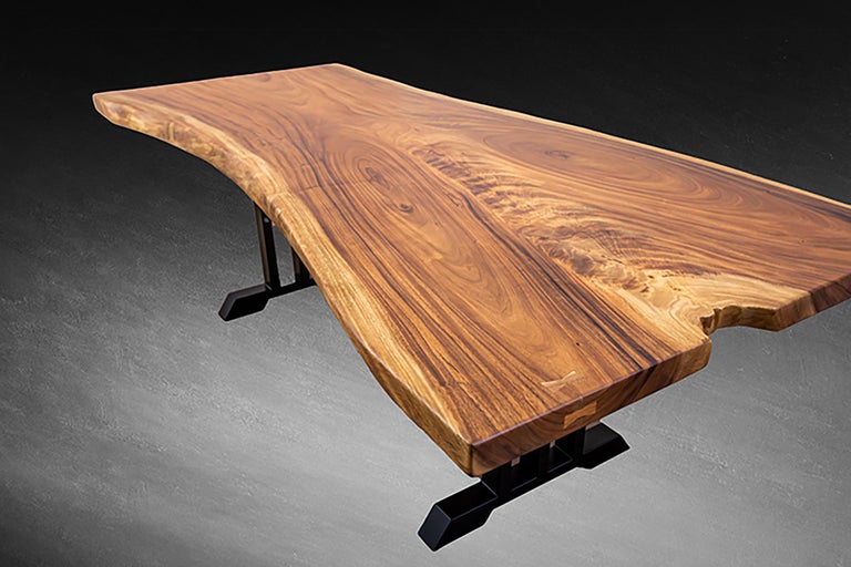 Acacia Live Edge Limited Edition Slab Table in Smooth Natural Acacia ...