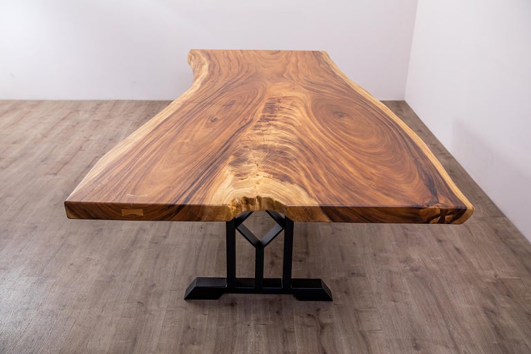 Acacia Live Edge Limited Edition Slab Table in Smooth Natural Acacia ...