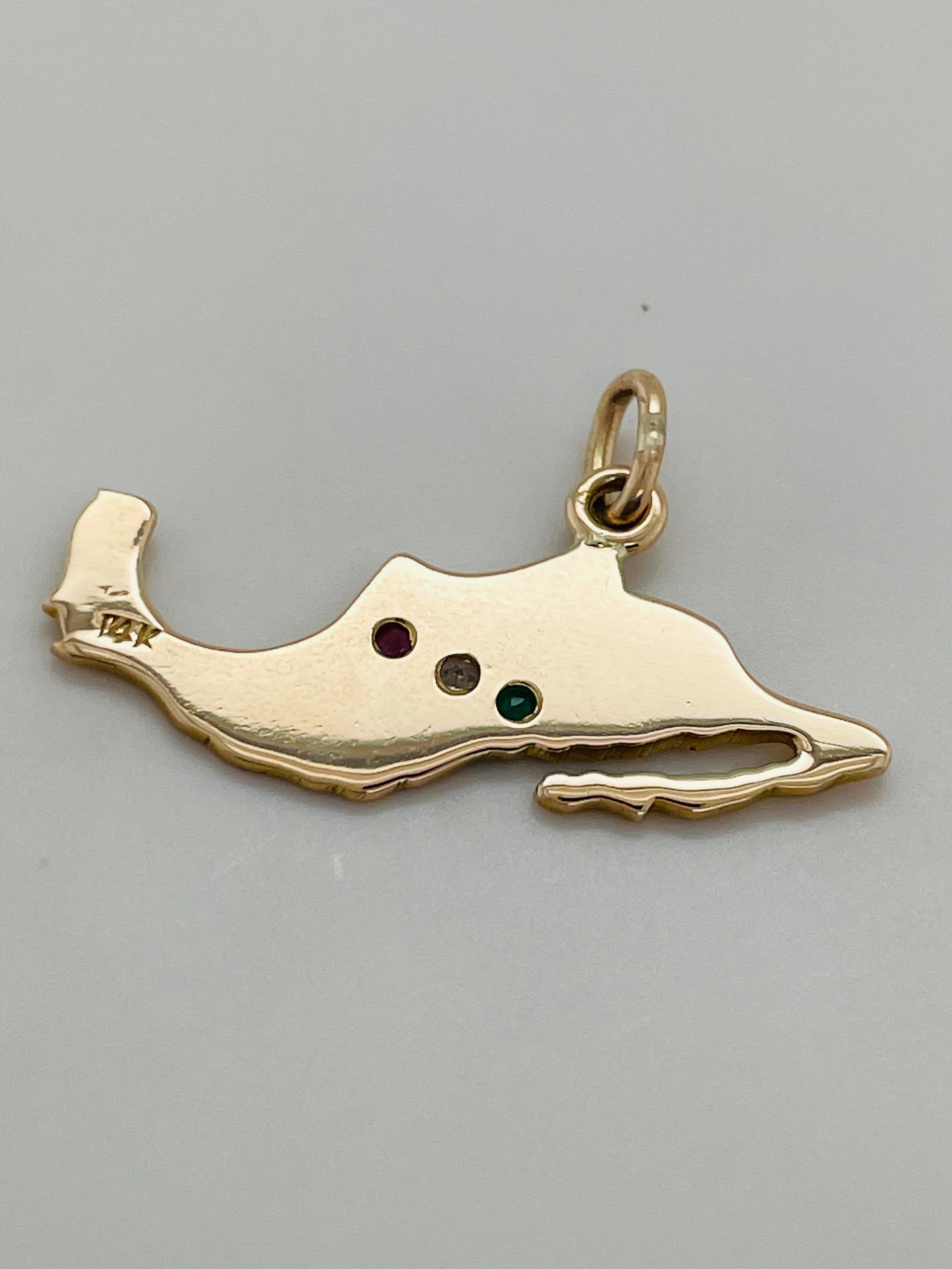 Acapulco Mexico Ruby Emerald Diamond Gold Charm at 1stDibs | ruby ...