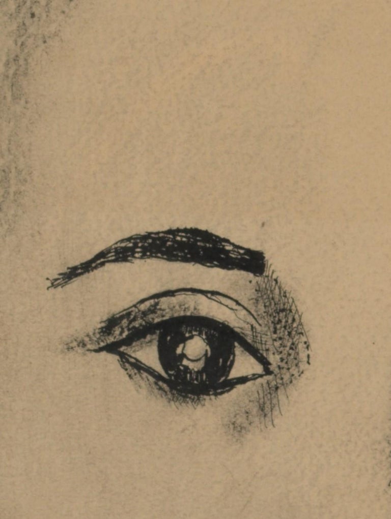 Acarin Marguerite, Portrait of a Man, Drawing on Paper For Sale at 1stDibs